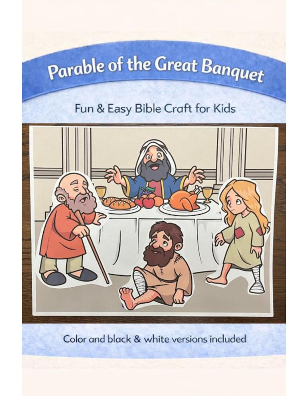 The Parable of the Great Banquet Craft {color and B/W} Homeschooling ...