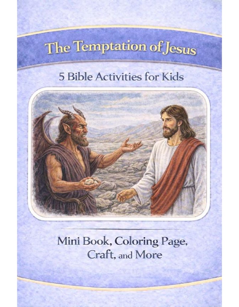 Jesus is Tempted by Satan Activities! {craft, Coloring Page, Story Book ...