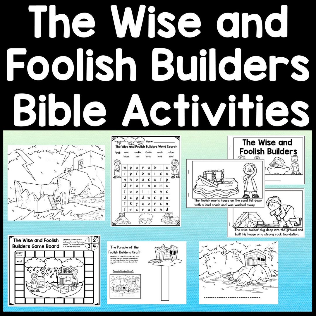 The Parable of the Wise and Foolish Builders Activities {craft ...