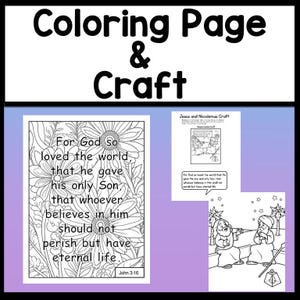 Jesus and Nicodemus Activities {craft, Coloring Page} | John 3:16 | for ...
