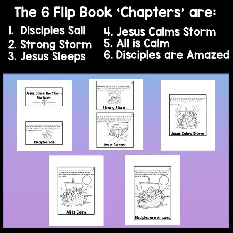 Jesus Calms the Storm Flip Book Craft | Bible Story Activity for Kids ...
