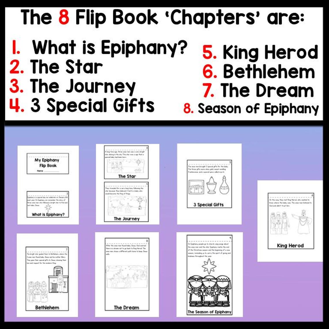 Epiphany Flip Book - 8 Pages! Easy Formatting & Assembly {epiphany ...