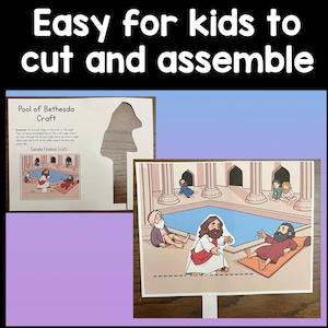 Jesus and the Pool of Bethesda Craft {color and B/W!} Christian Kid ...