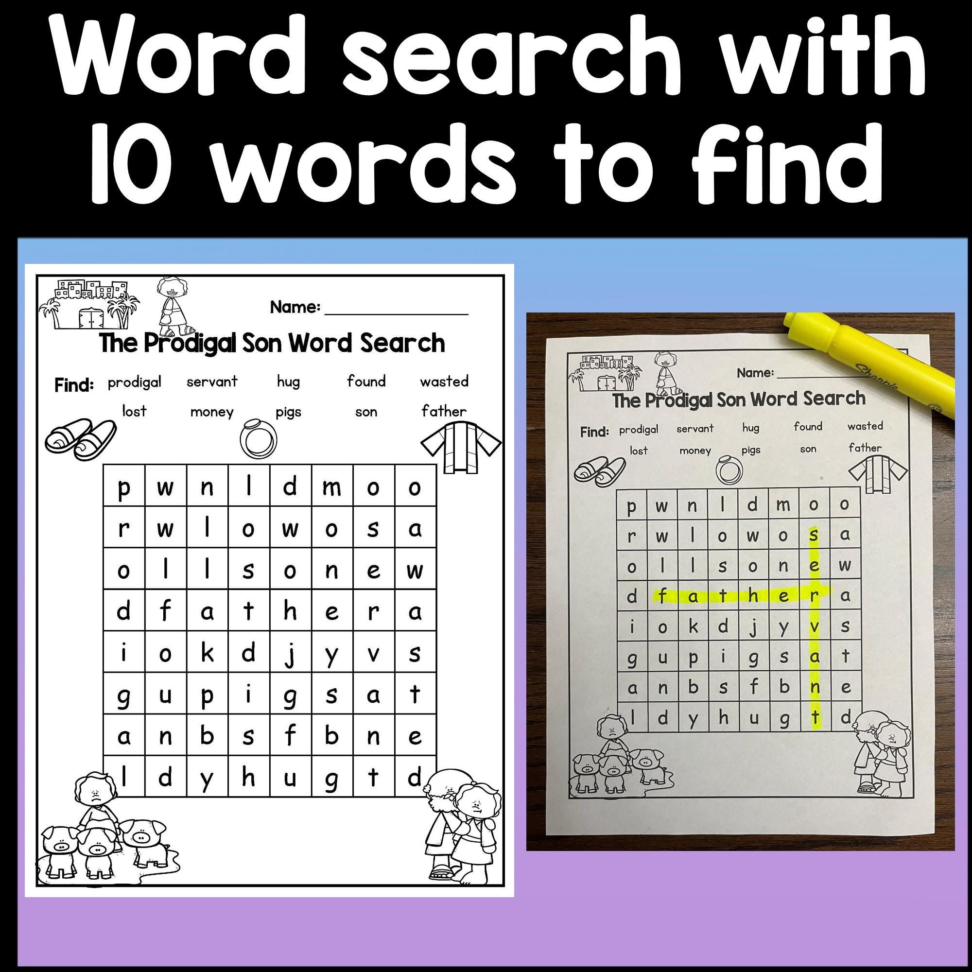 The Parable of the Prodigal Son Returning Activities for Kids {coloring ...