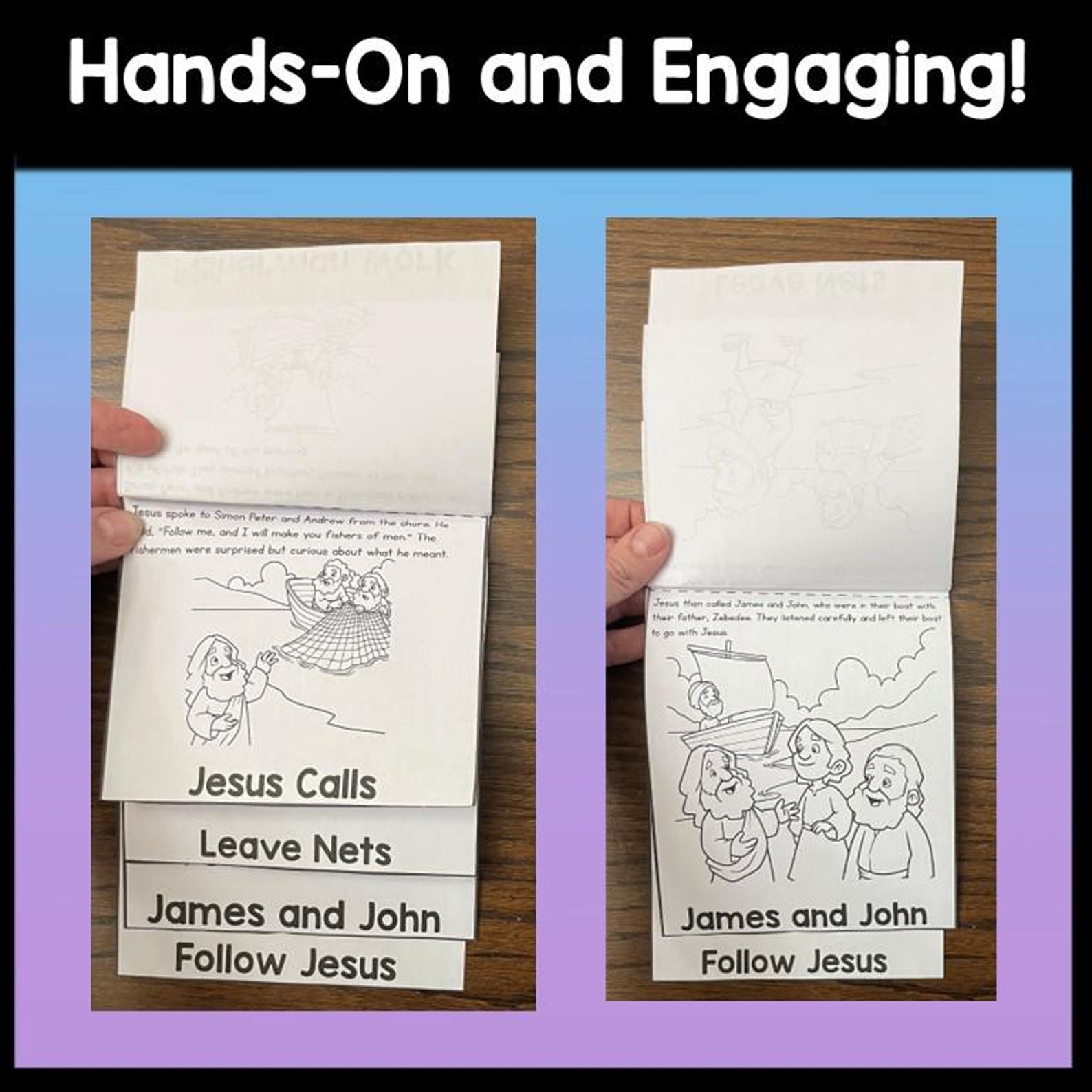 Jesus Calls His Disciples Sunday School Bible Craft Kids {easy Flipbook ...