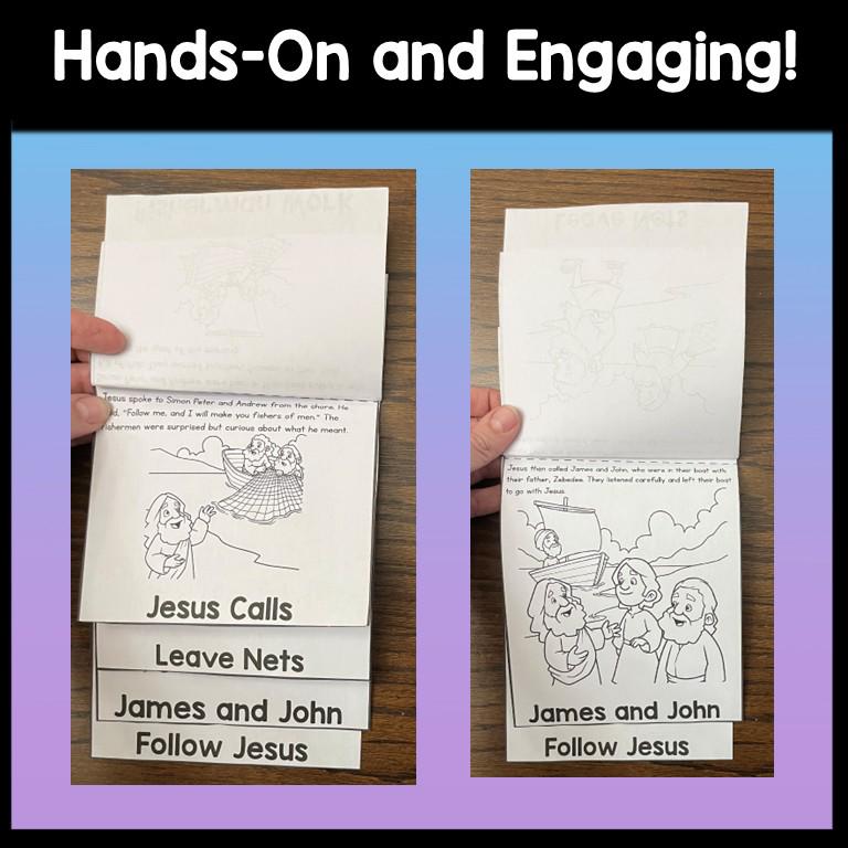 Jesus Calls His Disciples Sunday School Bible Craft Kids {easy Flipbook ...
