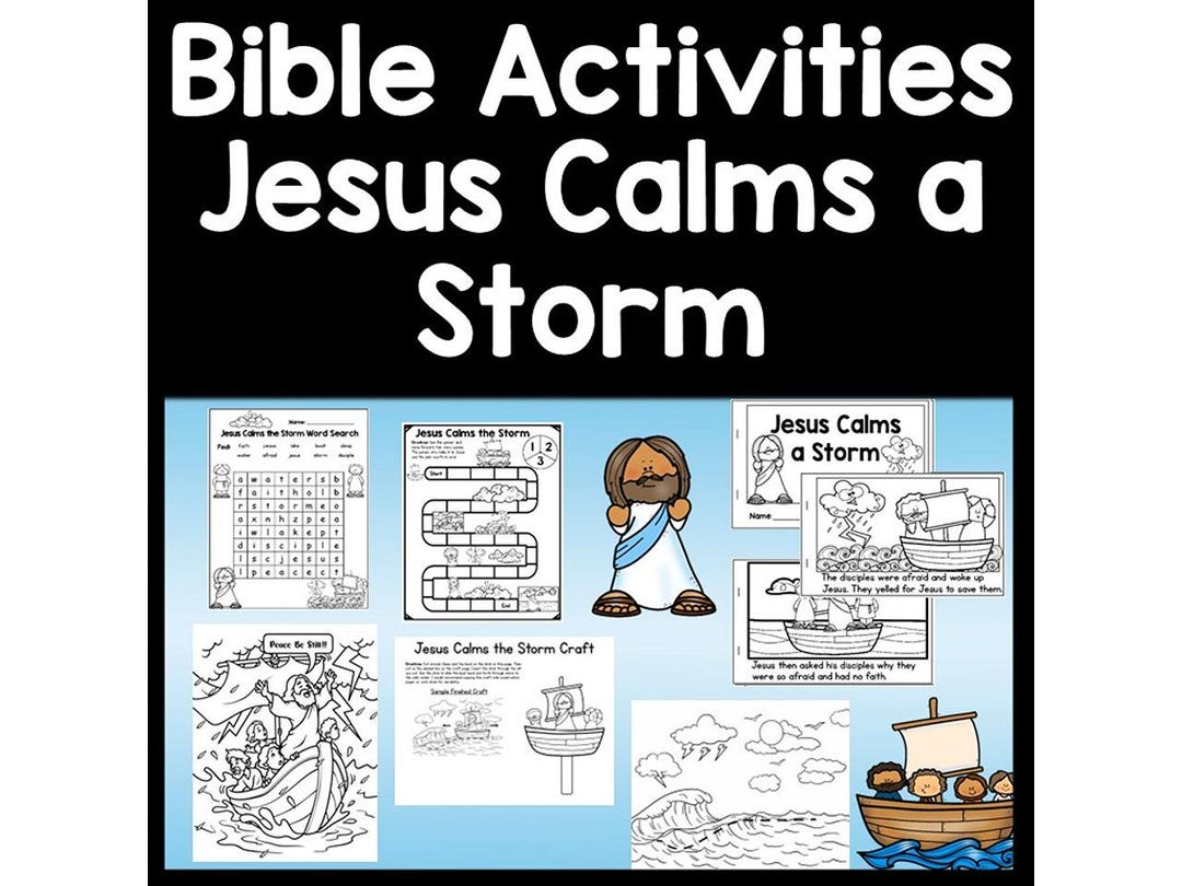 Jesus Calms the Storm 5 Activities Craft miracles of Jesus Jesus ...