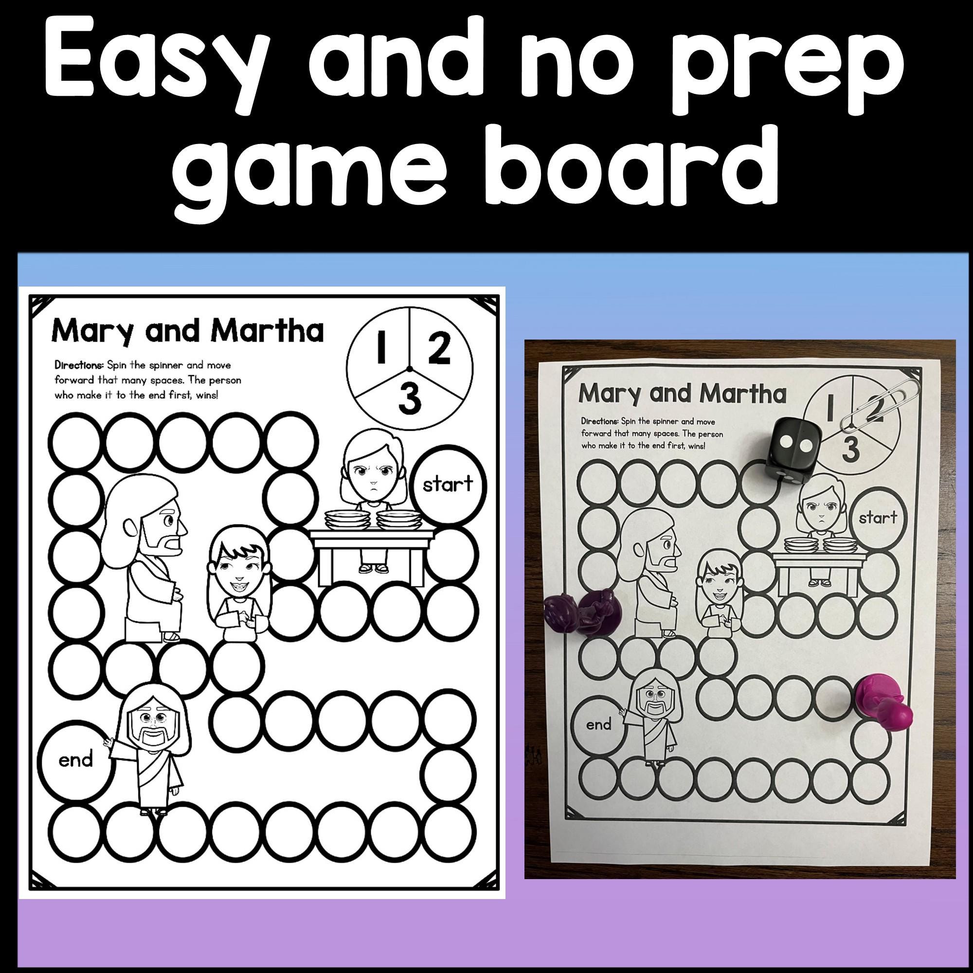 Mary and Martha With Jesus Activities {craft, Coloring Page!} Sunday ...