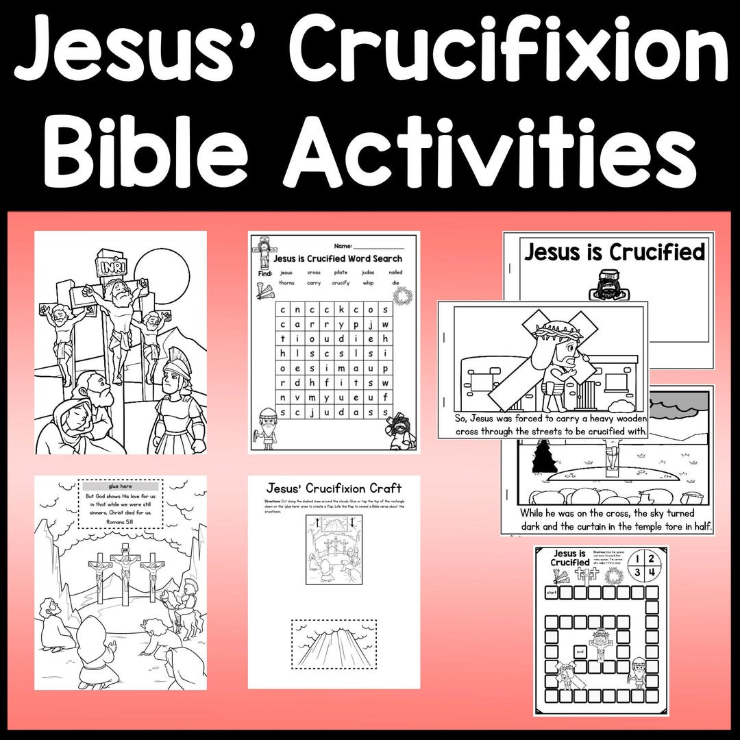 Jesus is Crucified Activities + Craft & Coloring Page! | Crucifixion of ...