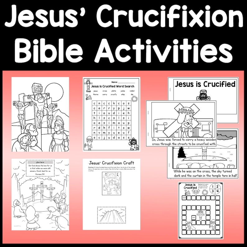 Jesus is Crucified Activities + Craft & Coloring Page! | Crucifixion of ...