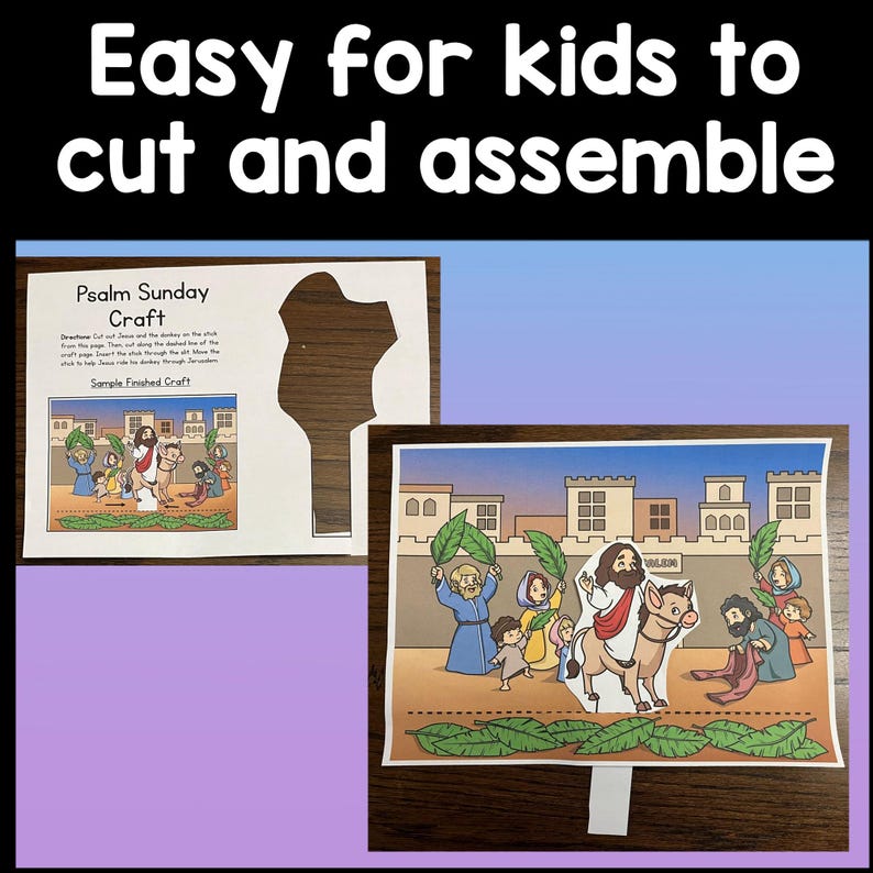 Palm Sunday Craft {color and B/W} Sunday School Craft | Palm Sunday ...