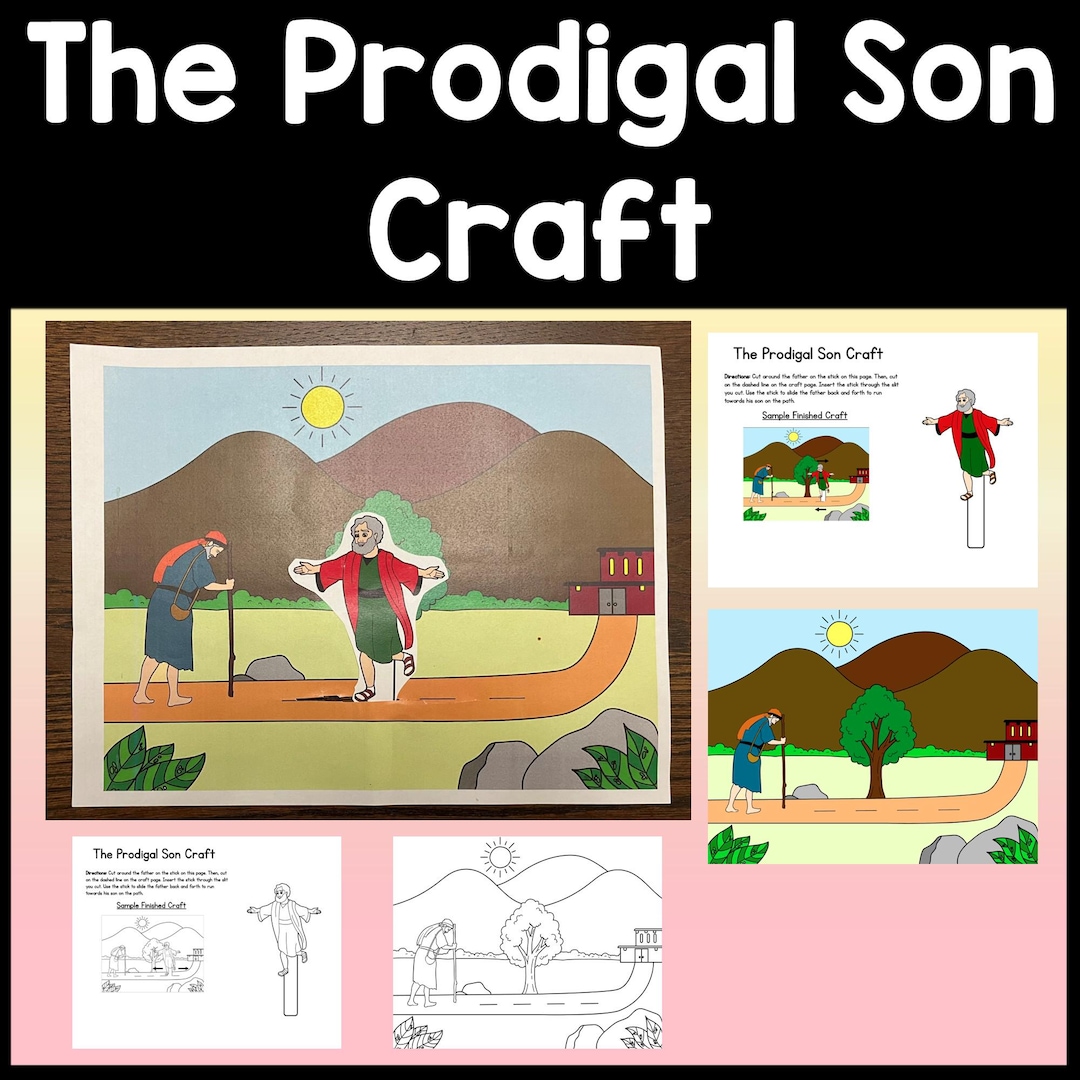 The Parable of the Prodigal Son Craft for Kids {comes in Color and B/W ...