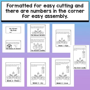 Advent Flip Book - 8 Pages! Easy Formatting and Assembly, Advent Craft ...