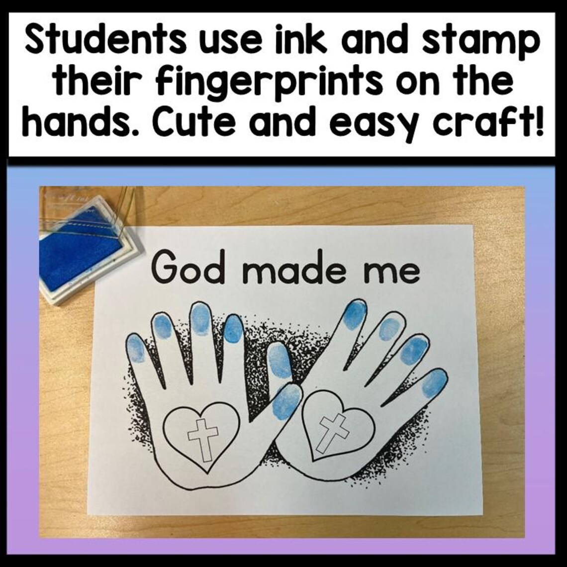 God Made Me Fingerprint Craft Editable Activity | Sunday School Craft ...