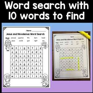 Jesus and Nicodemus Activities {craft, Coloring Page} | John 3:16 | for ...