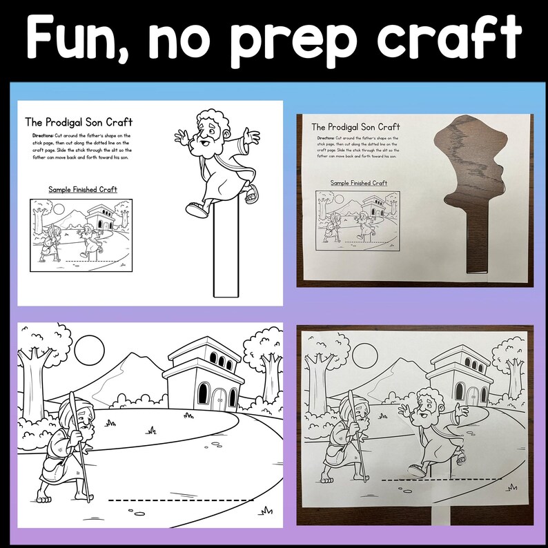 The Parable of the Prodigal Son Returning Activities for Kids {coloring ...