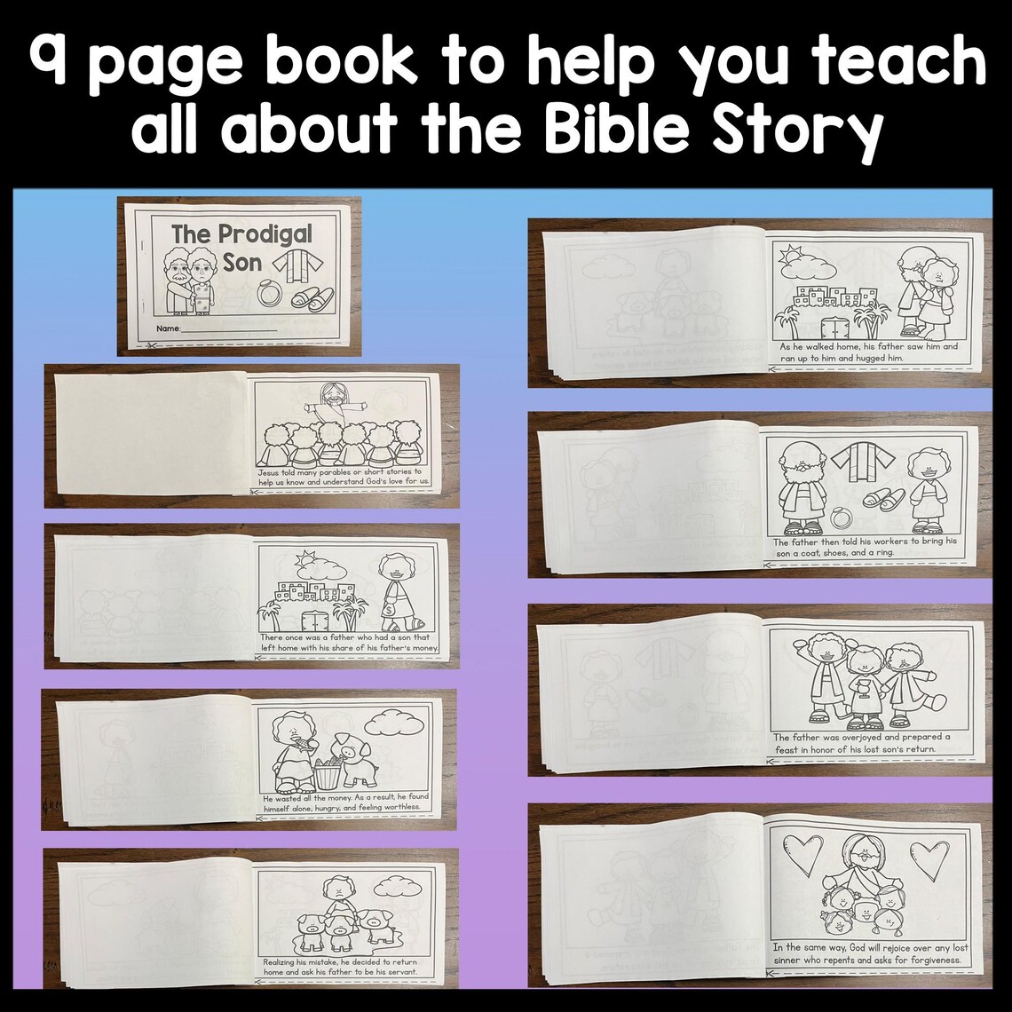 The Parable of the Prodigal Son Returning Activities for Kids {coloring ...