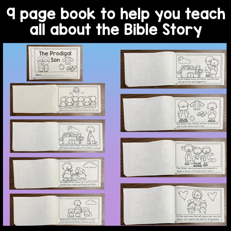 The Parable of the Prodigal Son Returning Activities for Kids {coloring ...