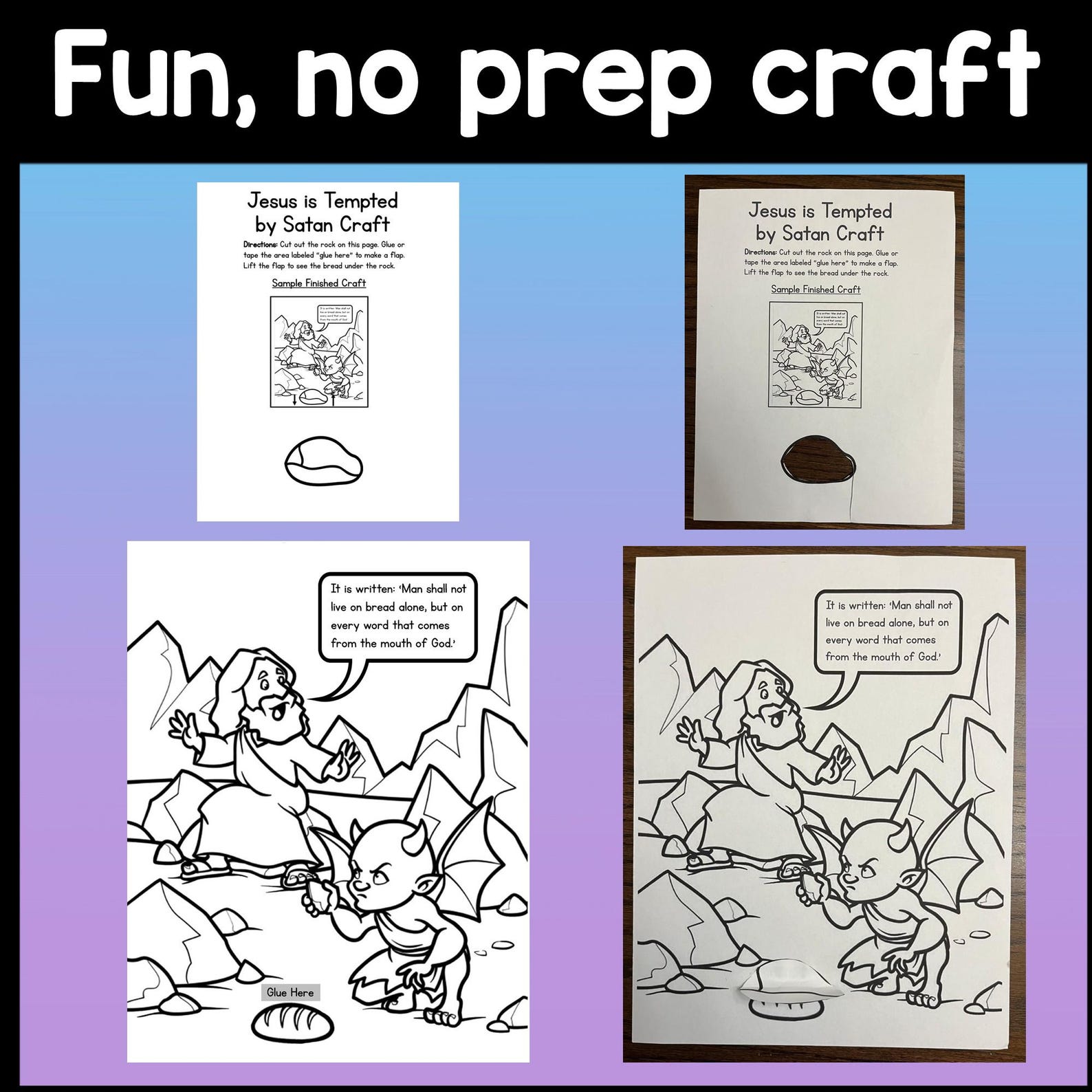 Jesus is Tempted by Satan Activities! {craft, Coloring Page, Story Book ...