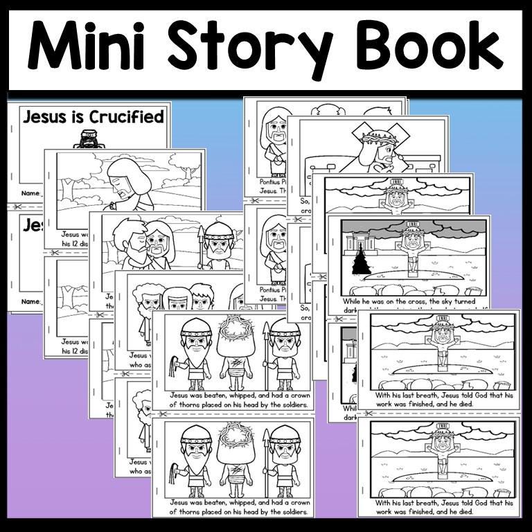 Jesus is Crucified 5 Activities Craft & Coloring Page crucifixion of ...