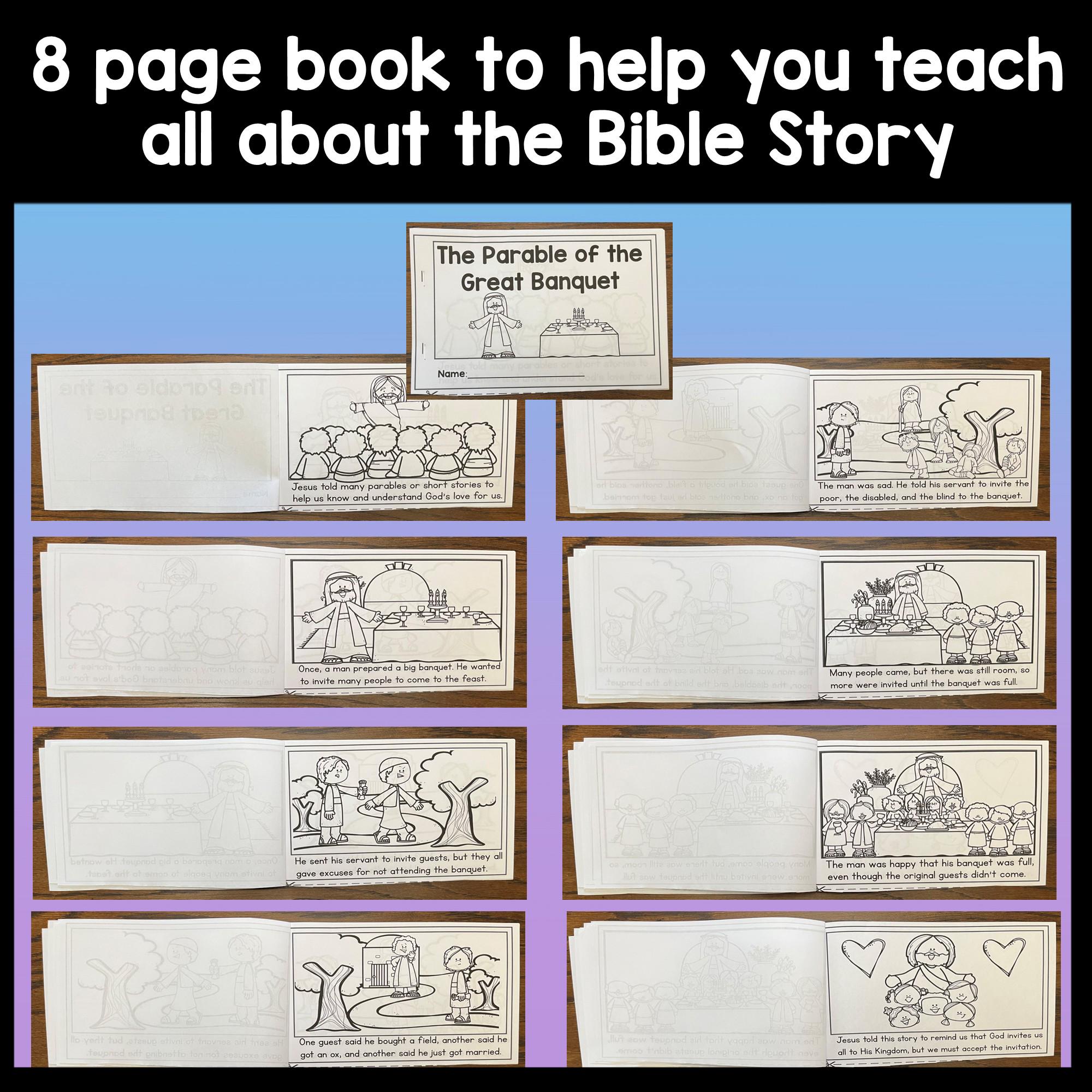 The Parable of the Great Banquet Activities {craft, Coloring Page ...