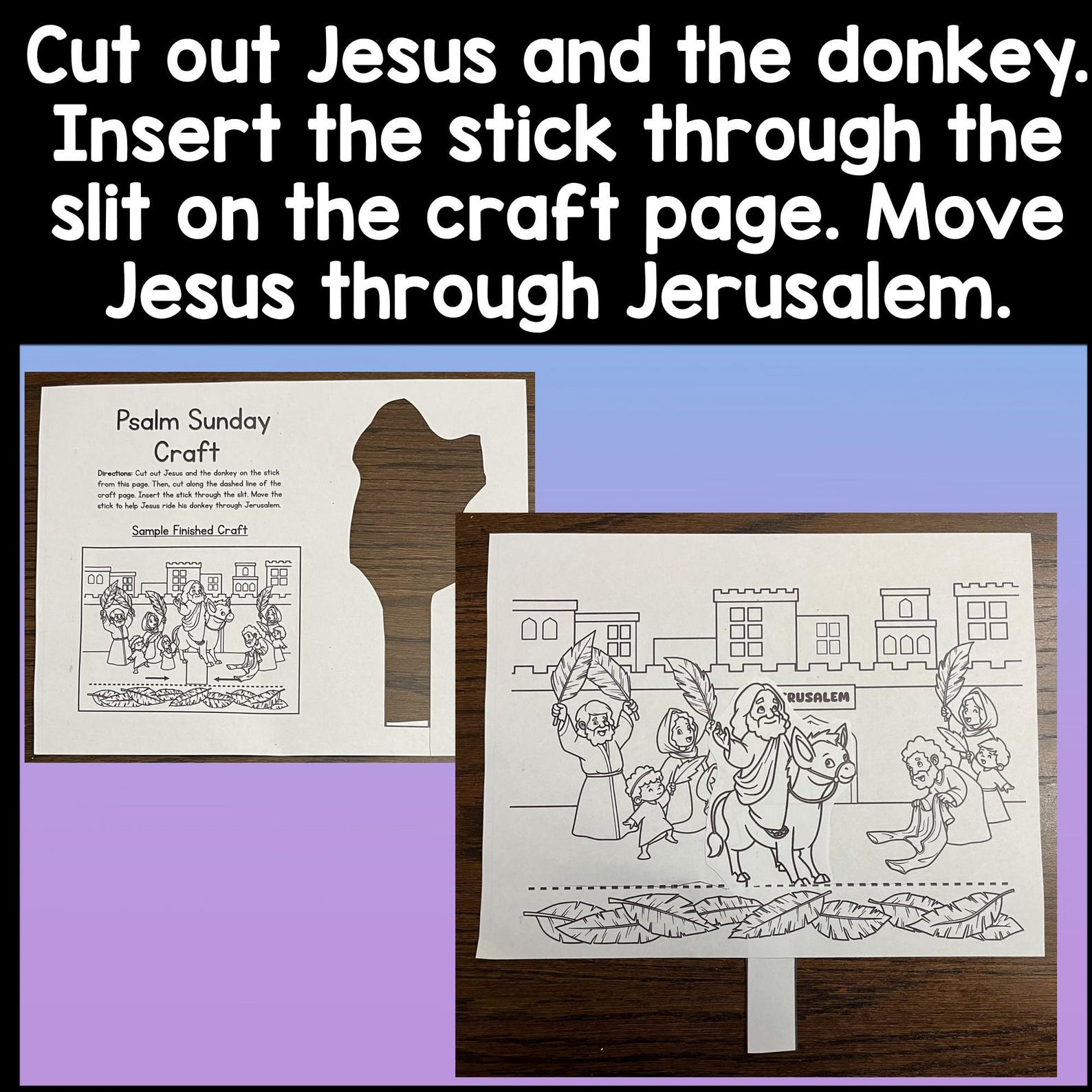 Palm Sunday Craft {color and B/W} Sunday School Craft | Palm Sunday ...