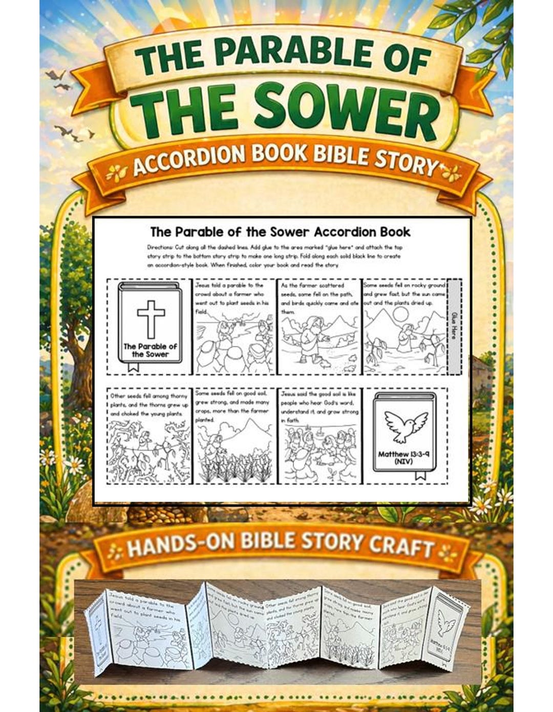 The Parable of the Sower Accordion Book Printable | Parable of the ...