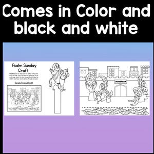 Palm Sunday Craft {color and B/W} Sunday School Craft | Palm Sunday ...