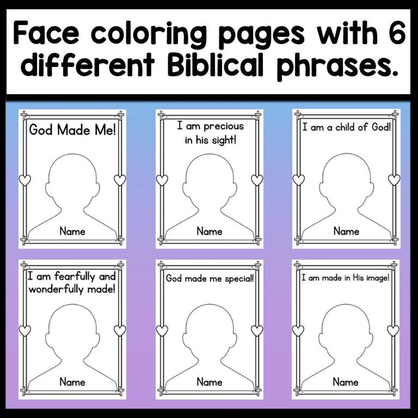 God Made Me Coloring Pages - Editable!{ 6 Different Pages!} | Sunday ...