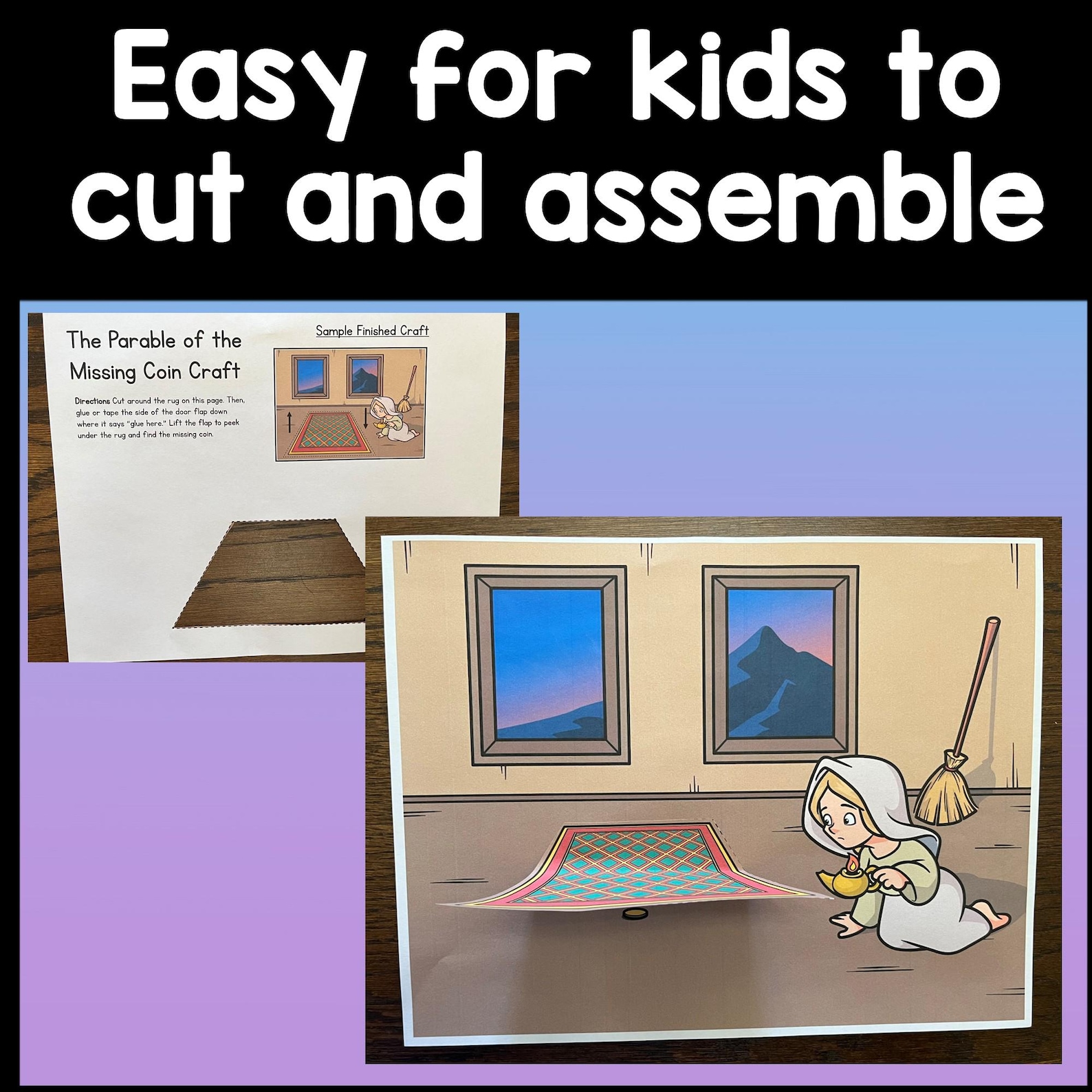 The Parable of the Lost Coin {color and B/W!} Christian Kid Craft ...