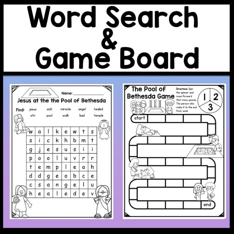 Jesus and the Pool of Bethesda Activities! {coloring Page, Craft, Story ...