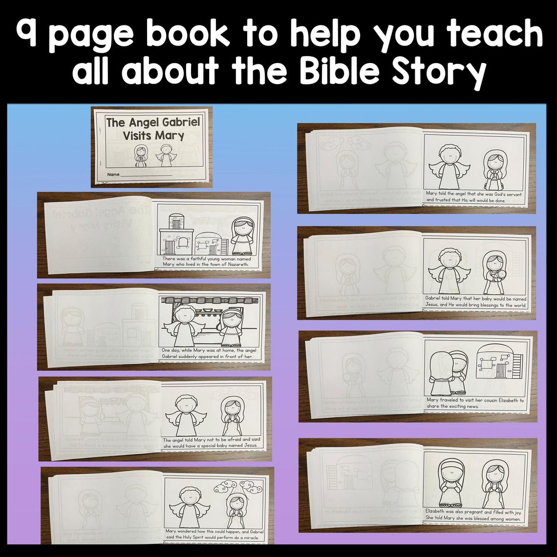 The Angel Gabriel Visits Mary Activities {craft, Coloring Page, Story ...