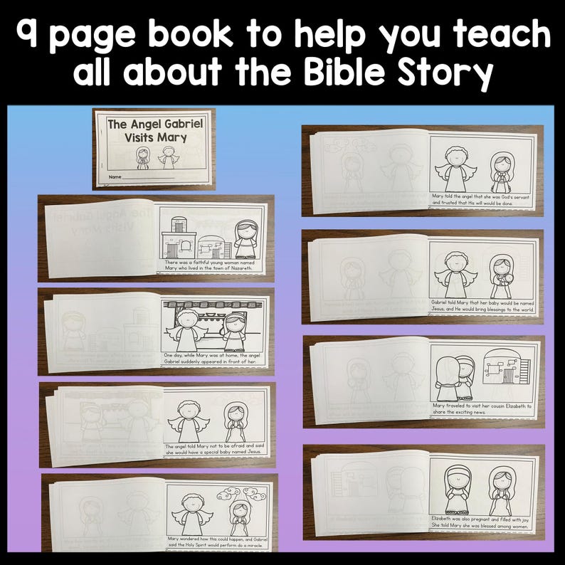 The Angel Gabriel Visits Mary Activities {craft, Coloring Page, Story ...