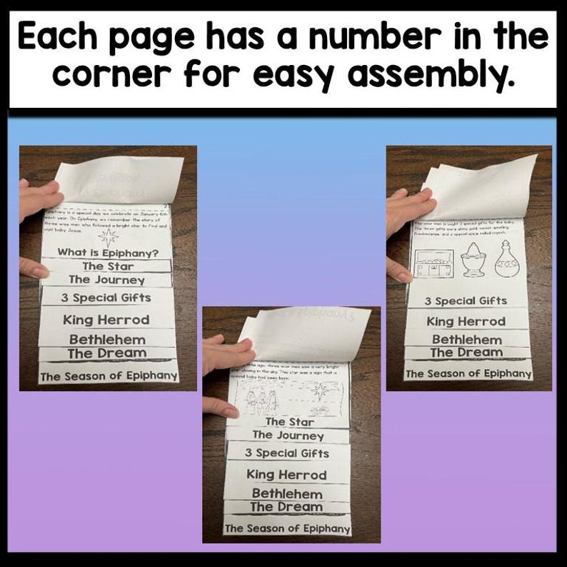 Epiphany Flip Book - 8 Pages! Easy Formatting & Assembly {epiphany ...