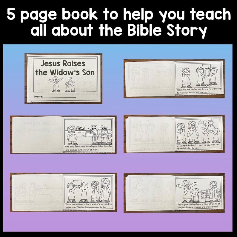 Jesus Raises the Widow's Son From the Dead {5 Activities}bible Story ...