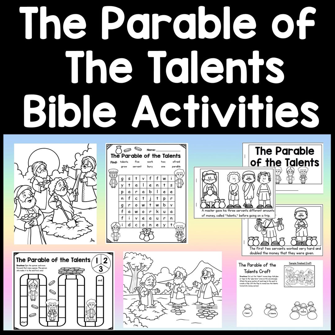 The Parable of the Talents Activities! {craft, Coloring Page, Word ...