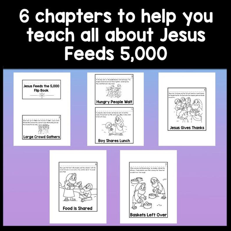Jesus Feeds the 5,000 Flip Book Craft | Bible Story Activity for Kids ...