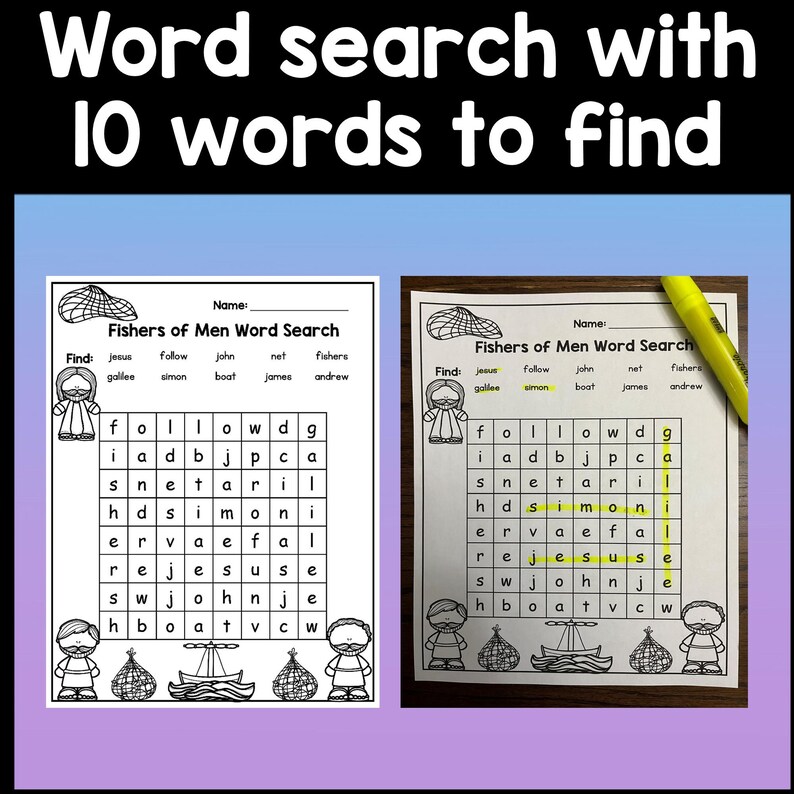 Jesus Calls His Fishers of Men Activities {craft, Coloring Page, Story ...