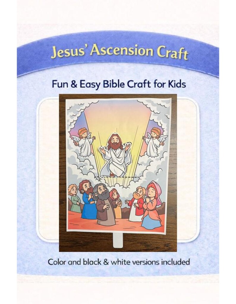 Jesus Ascension Craft for Kids | Easy Easter Craft | Jesus Ascending ...