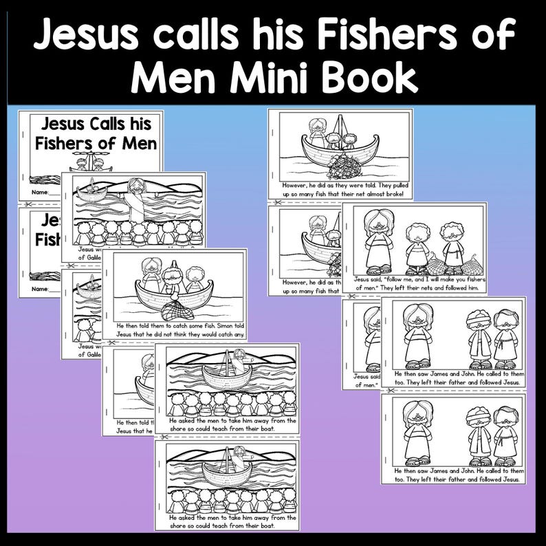 Jesus Calls His Fishers of Men Activities {craft, Coloring Page, Story ...