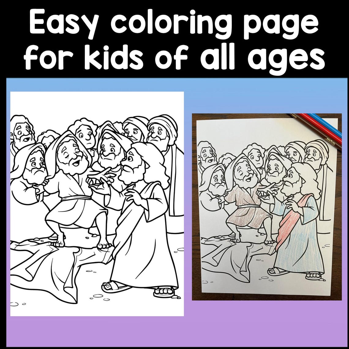 Jesus Heals Blind Bartimaeus Activities {craft, Coloring Page ...