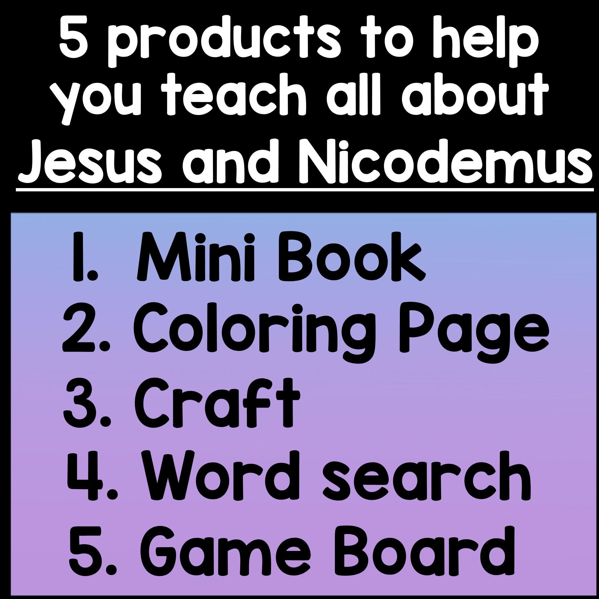 Jesus and Nicodemus Activities {craft, Coloring Page} | John 3:16 | for ...