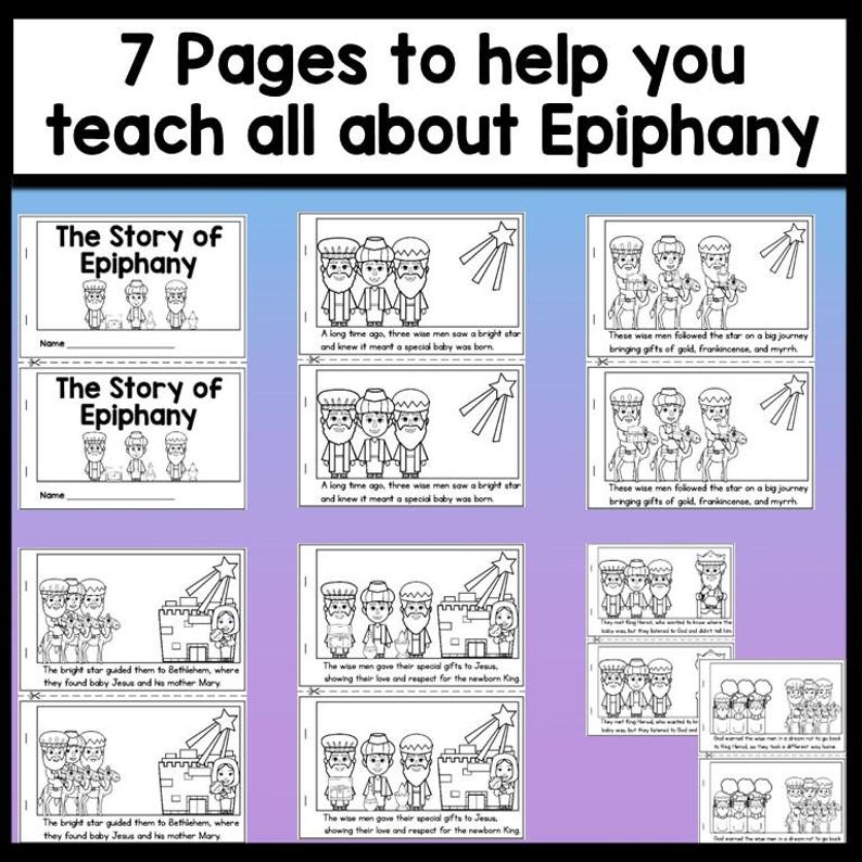 Epiphany Printable Book - 8 Pages! Easy Formatting & Assembly {epiphany ...