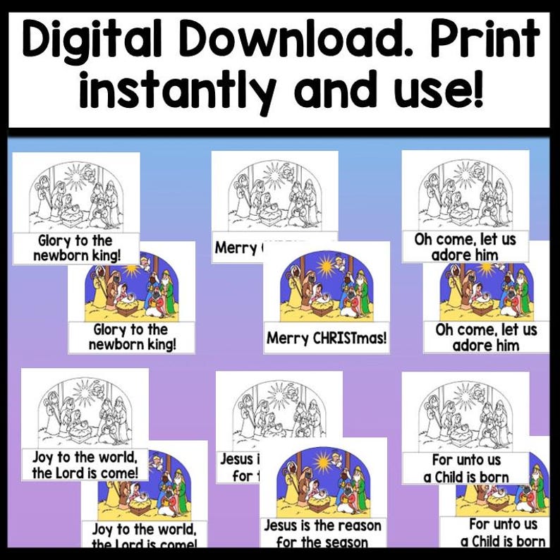 Nativity Crowns -editable! {6 Designs in Color & B/W} Nativity Hats ...