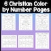 Christian Color by Number 6 Pages {editable!} | Religious Easter ...