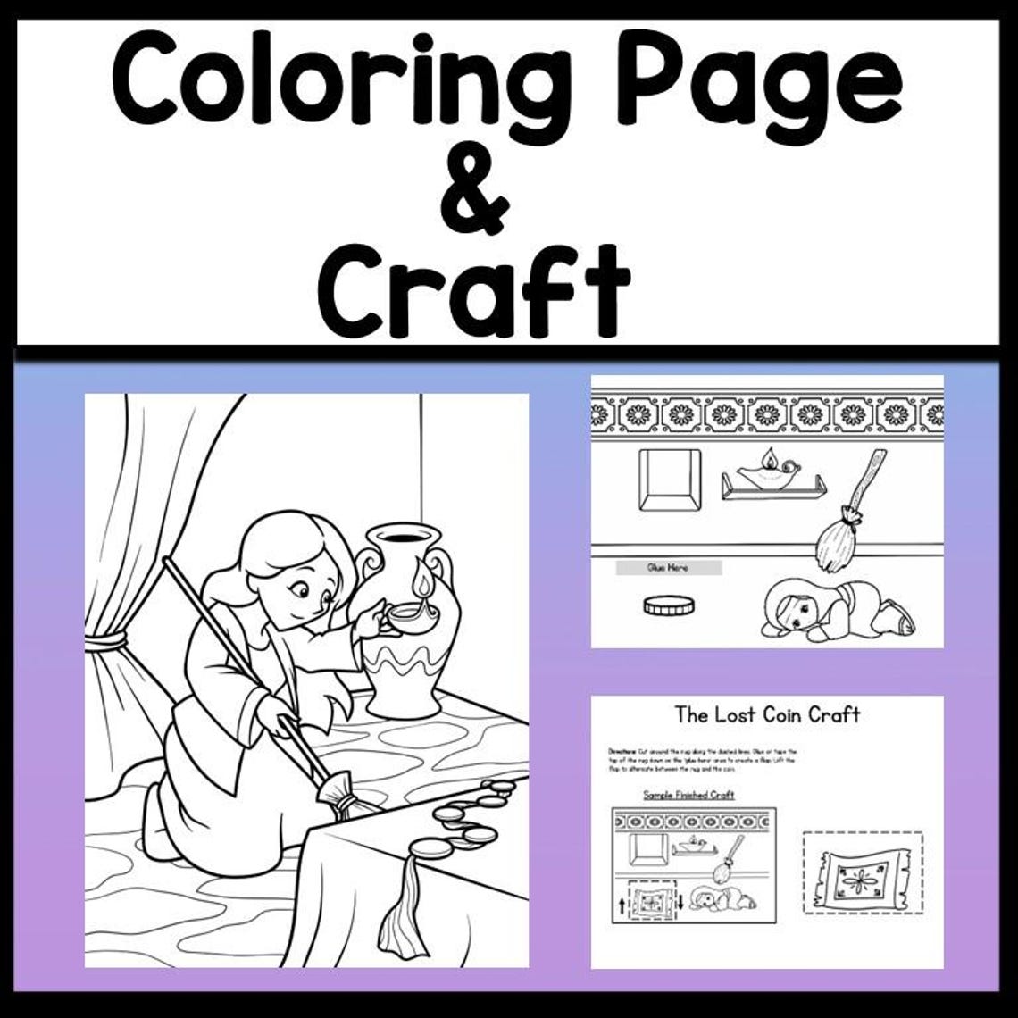 The Parable of the Lost Coin Activities {craft, Coloring Page Story ...