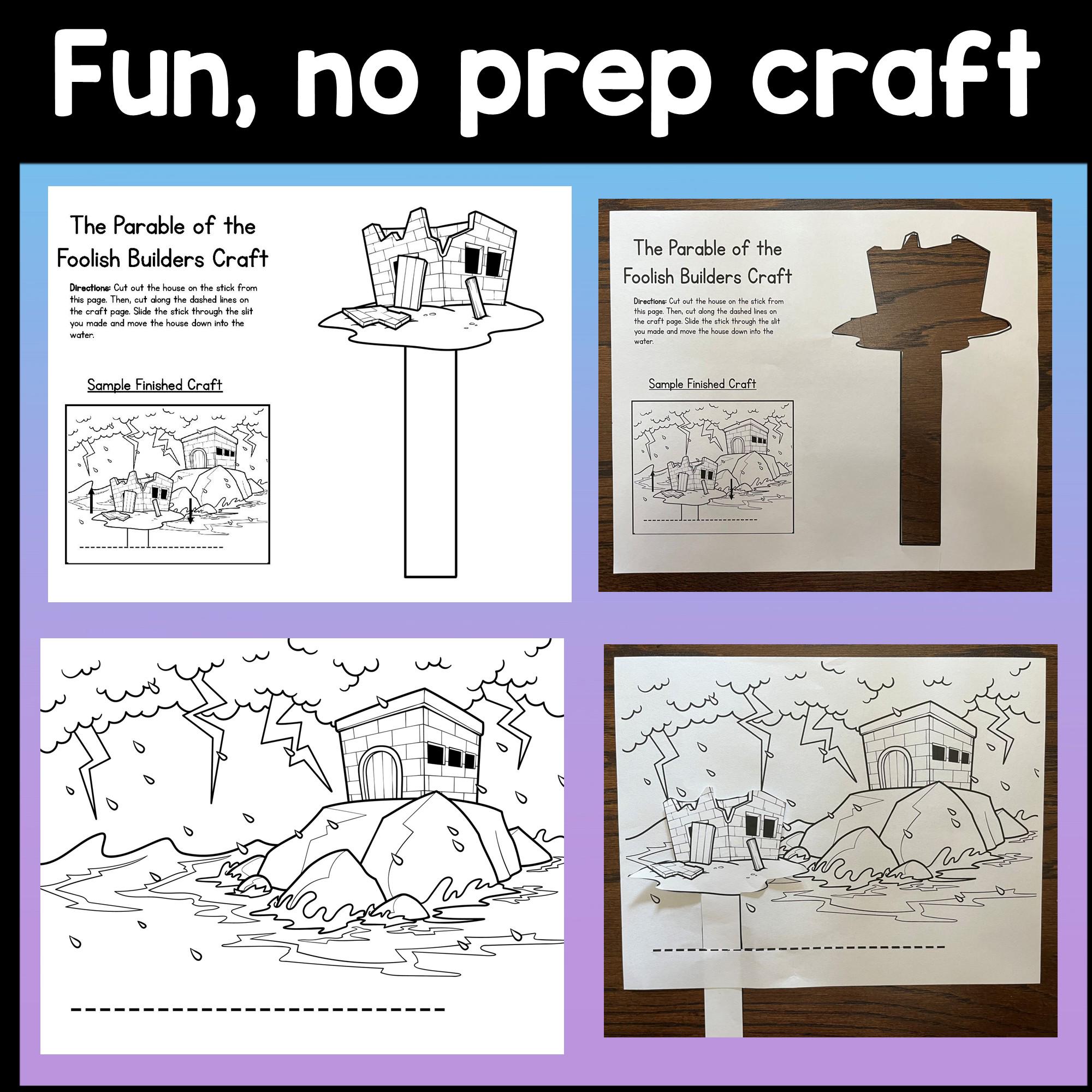 The Parable of the Wise and Foolish Builders Activities {craft ...