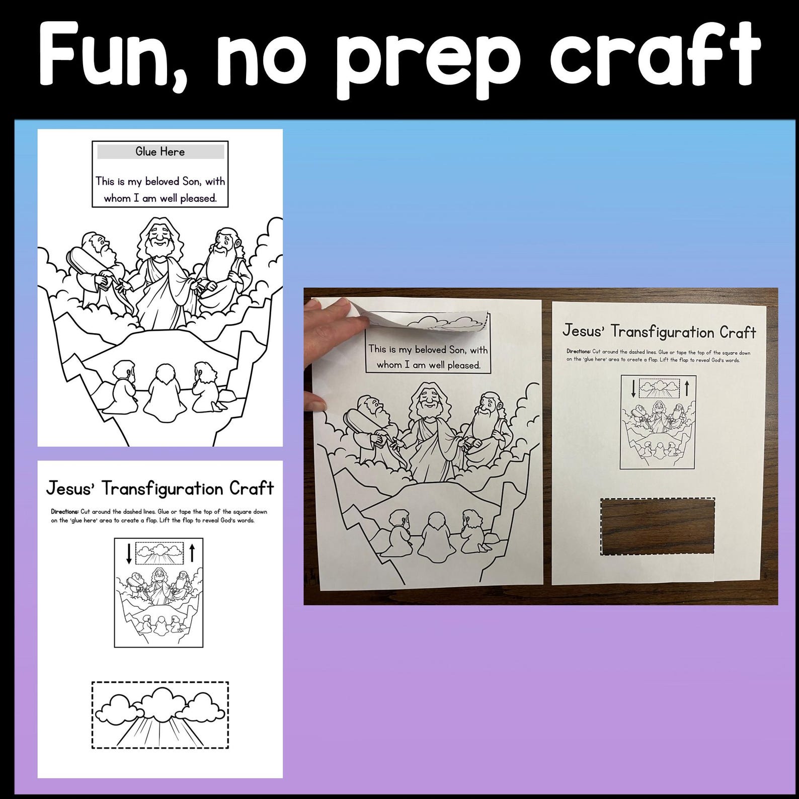 The Transfiguration of Jesus Sunday School Lesson {5 Activities!} the ...