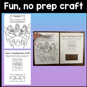 The Transfiguration of Jesus Sunday School Lesson {5 Activities!} the ...