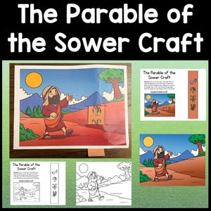The Parable of the Sower Craft {color and B/W} Sunday School Lesson ...